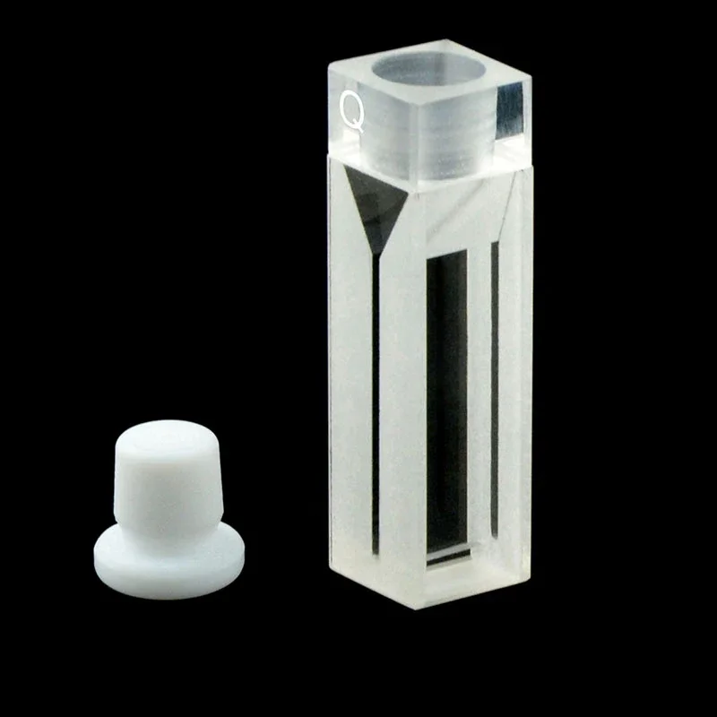 Quartz fluorescent colorimetric dish with stopper resistant to strong ...