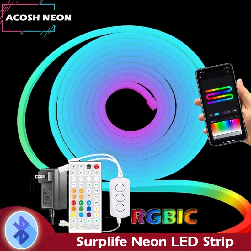 32-8ft-RGBIC-Neon-Rope-Lights-with-44-Keys-Remote-Surplife-Silicone ...
