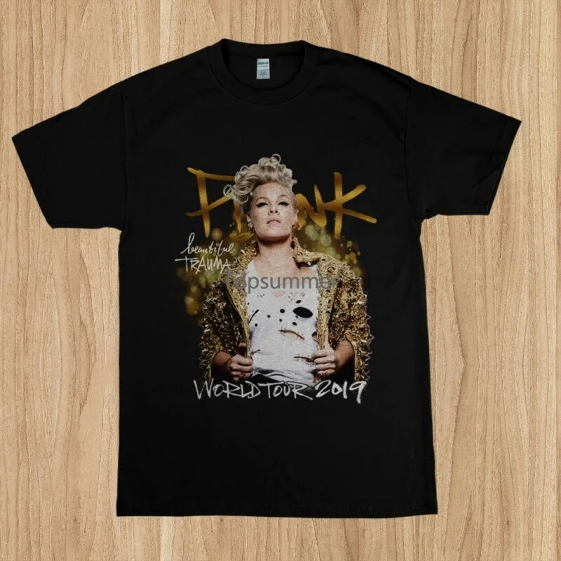 P-Nk-Beautiful-Trauma-Tour-2019-Pink-Popular-Singer-New-Black-T-Shirt ...