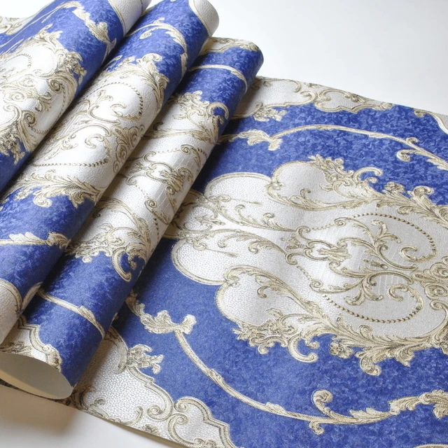 Blue Damask Desktop Background