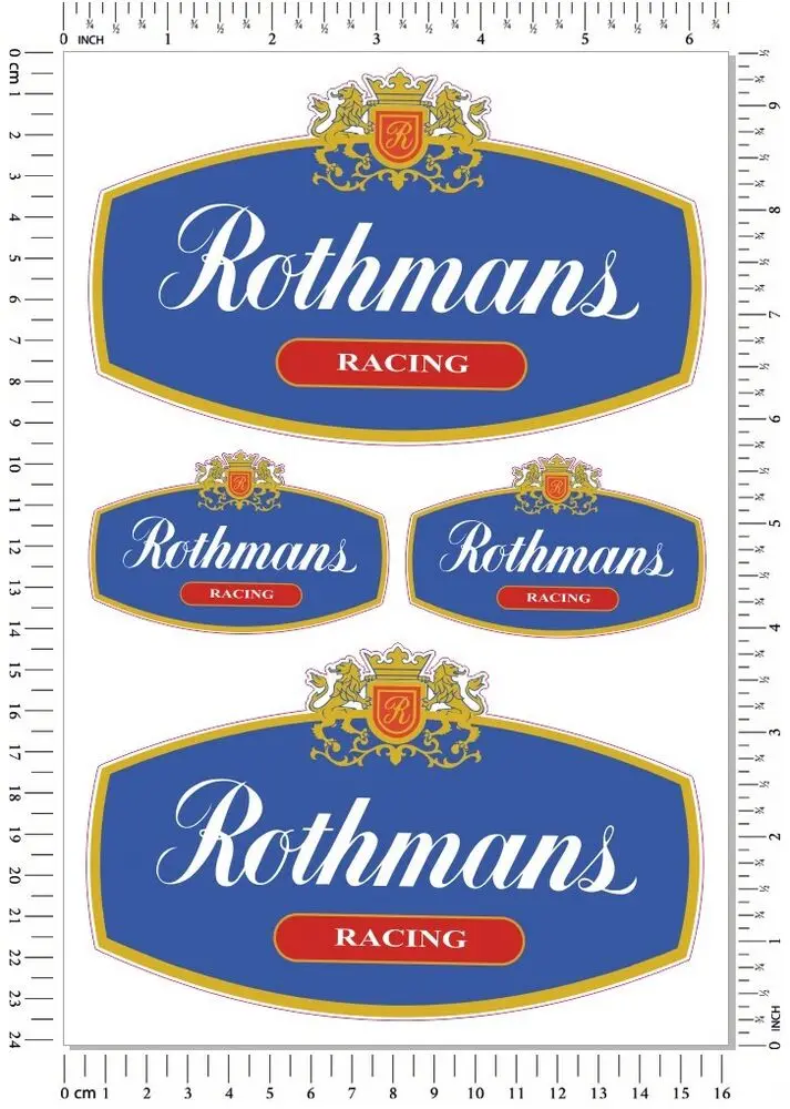Motorcycle-Stickers-Rothmans-Racing-Car-Vehicle-Classic-Logo-Badge ...