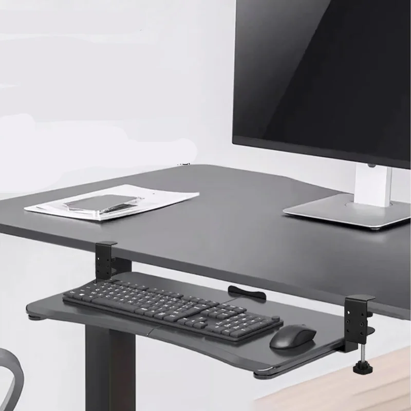 No-drill-Keyboard-Holder-Keyboard-Drawer-Tray-Desktop-Slide-Clamp ...