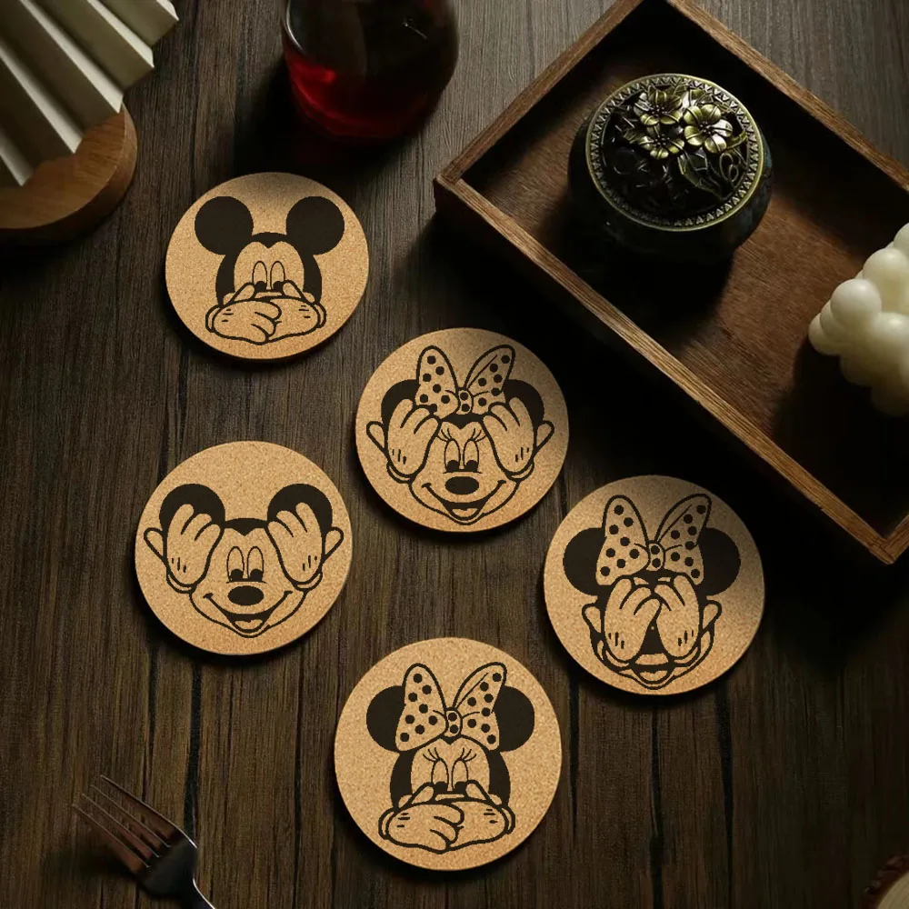 New-Fashion-Round-Cork-Coaster-Engraved-Disney-Mickey-Mouse-Coffee-Mug ...