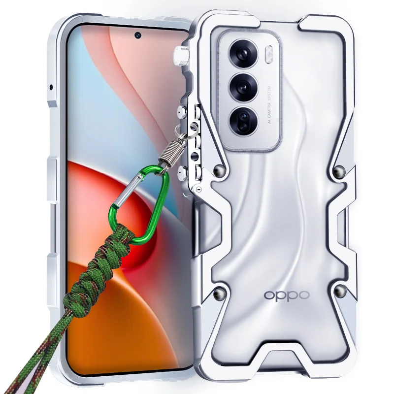 Powerful-Metal-Aluminum-bumper-Shockproof-back-case-For-OPPO-Reno-12-11 ...