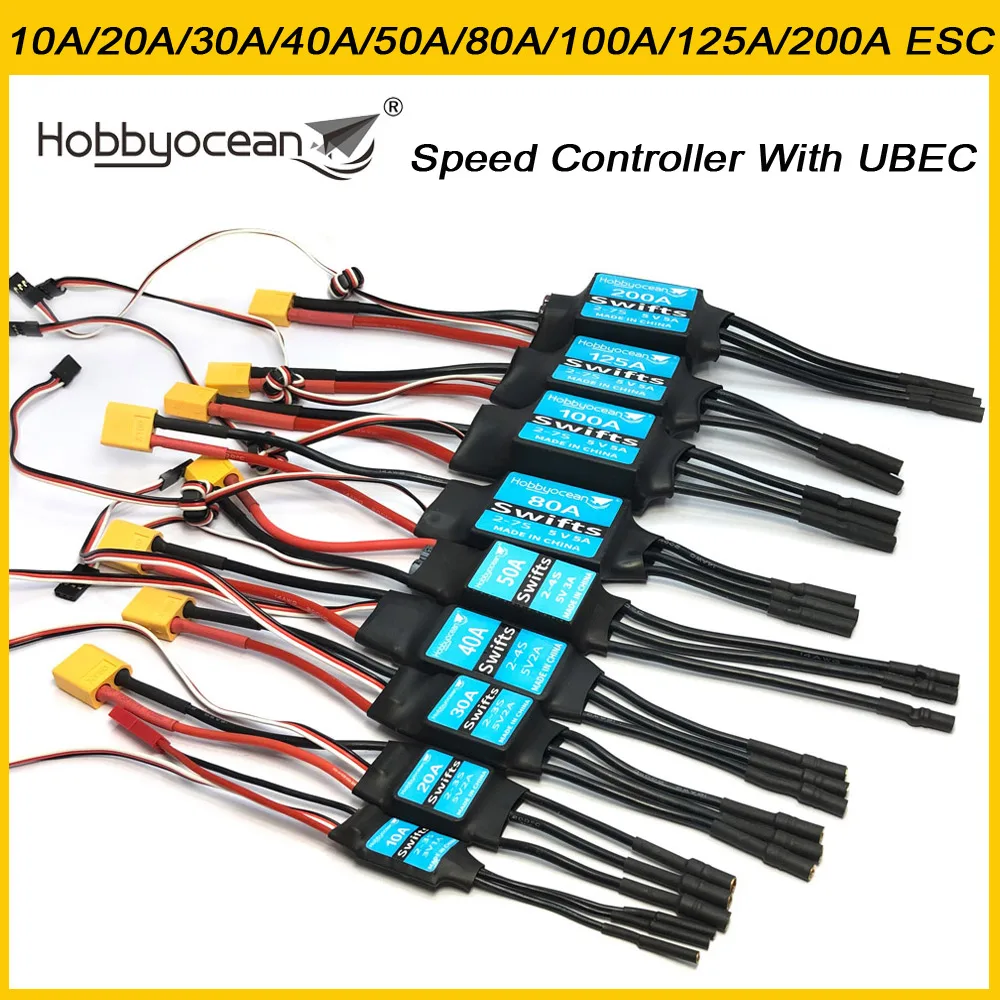 Hobbyocean-10A-20A-30A-40A-50A-80A-100A-125A-200A-ESC-Speed-Controller ...