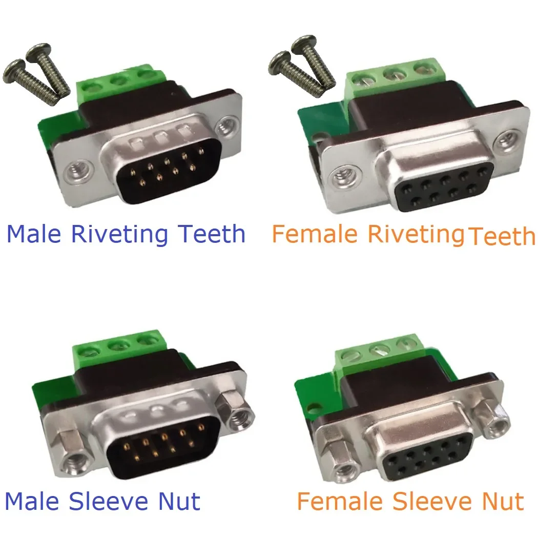 3x-DB9-DR9-DE9-Female-Male-Adapter-to-3Pin-in-Signals-Terminal-Breakout ...