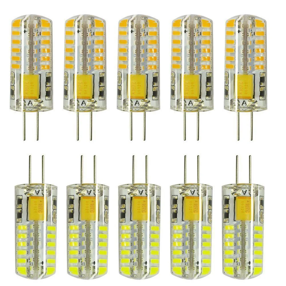 10Pcs / A Lot Mini G4 Bi Pin Base LED Bulb 12V 220V AC DC 3w Replace ...