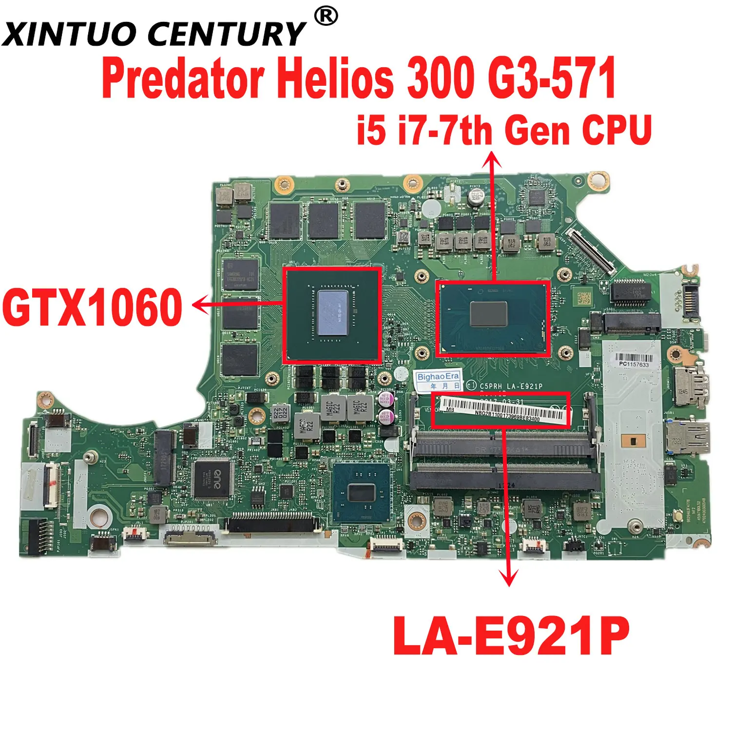 Placa-base-C5PRH-LA-E921P-para-port-til-ACER-Predator-Helios-300-G3-571 ...