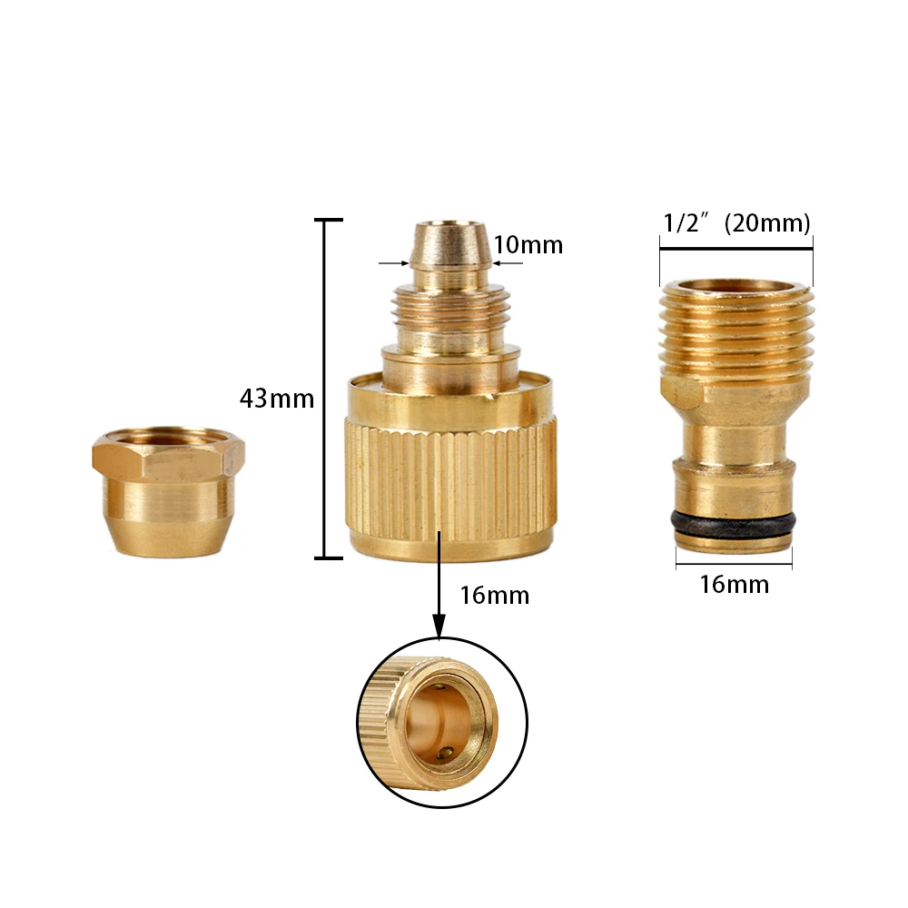Pièce détachée arrosage,Kit de connecteurs rapides filetage 1-2 " 3-4" adaptateur en laiton ...