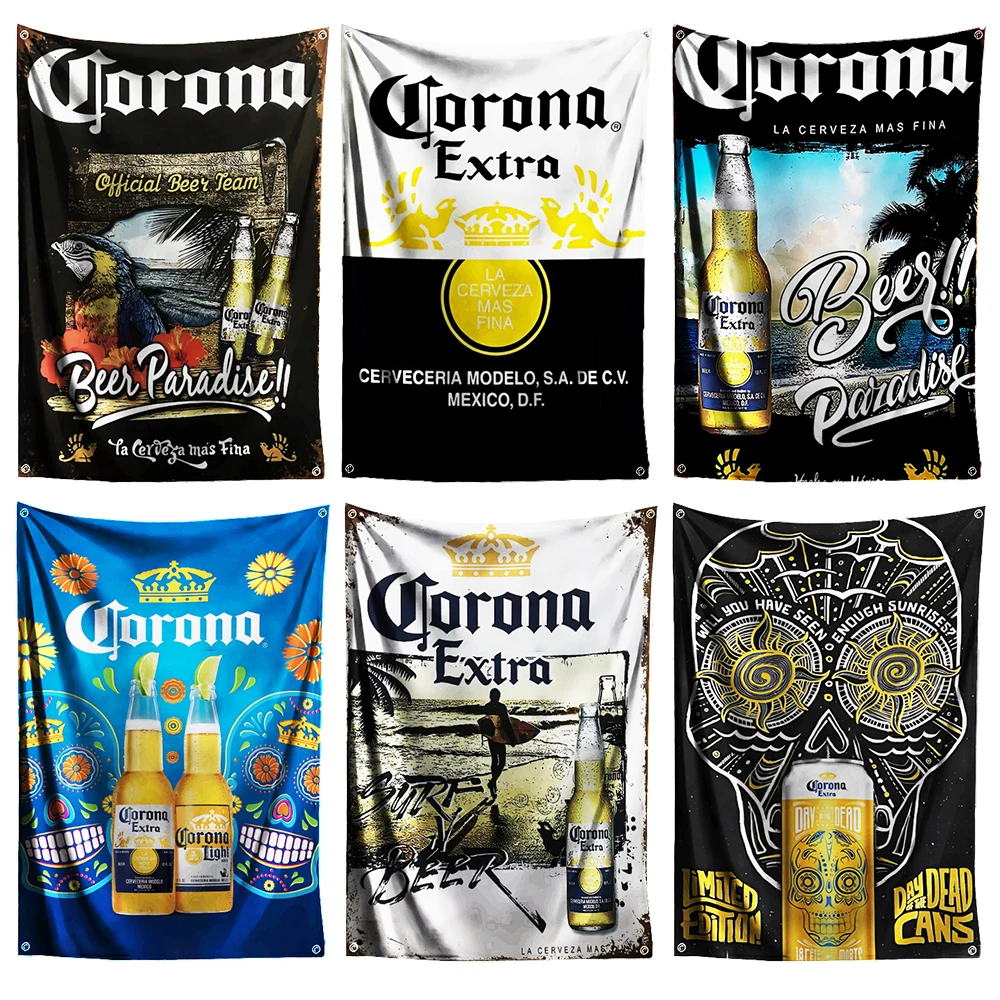 3x5 Ft Beer Brand Coronas Extra Retro Flag Poster Wall Art Decoration ...