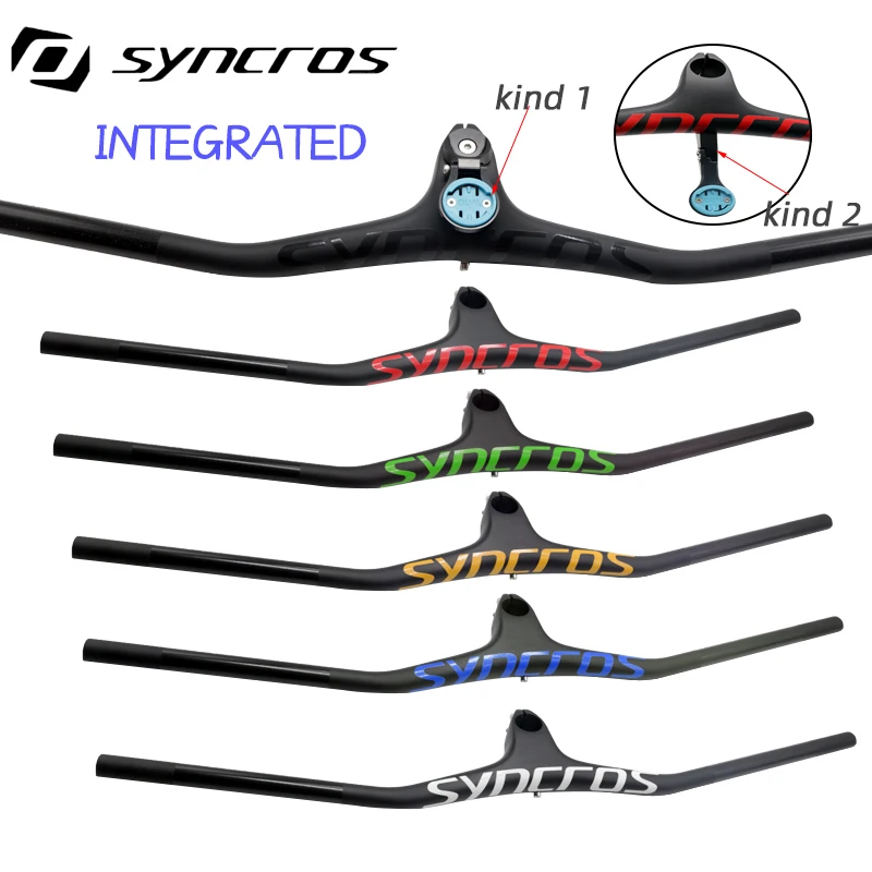 syncros MTB carbon handlebar carbon fiber integrated handler 260g 60/70 ...