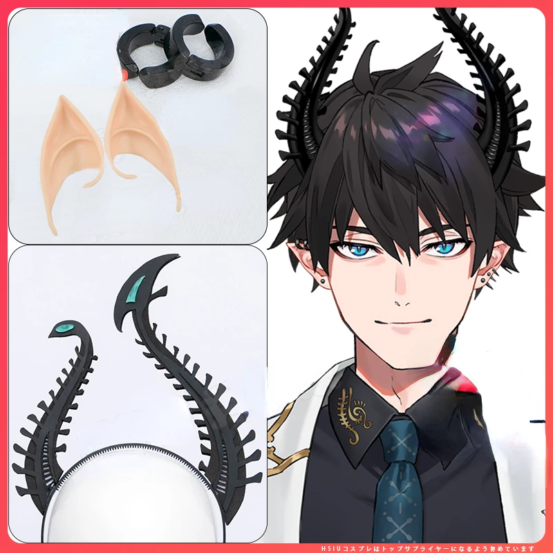 Vtuber-Ren-Zotto-Cosplay-Headwear-Hair-Clip-Hairpin-Earrings-Ear-Clip ...