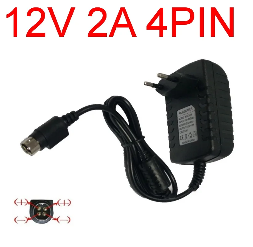 AC DC Adapter 12V 2A 4PIN for Hikvision Video Recorder 7804 7808H SNH ...