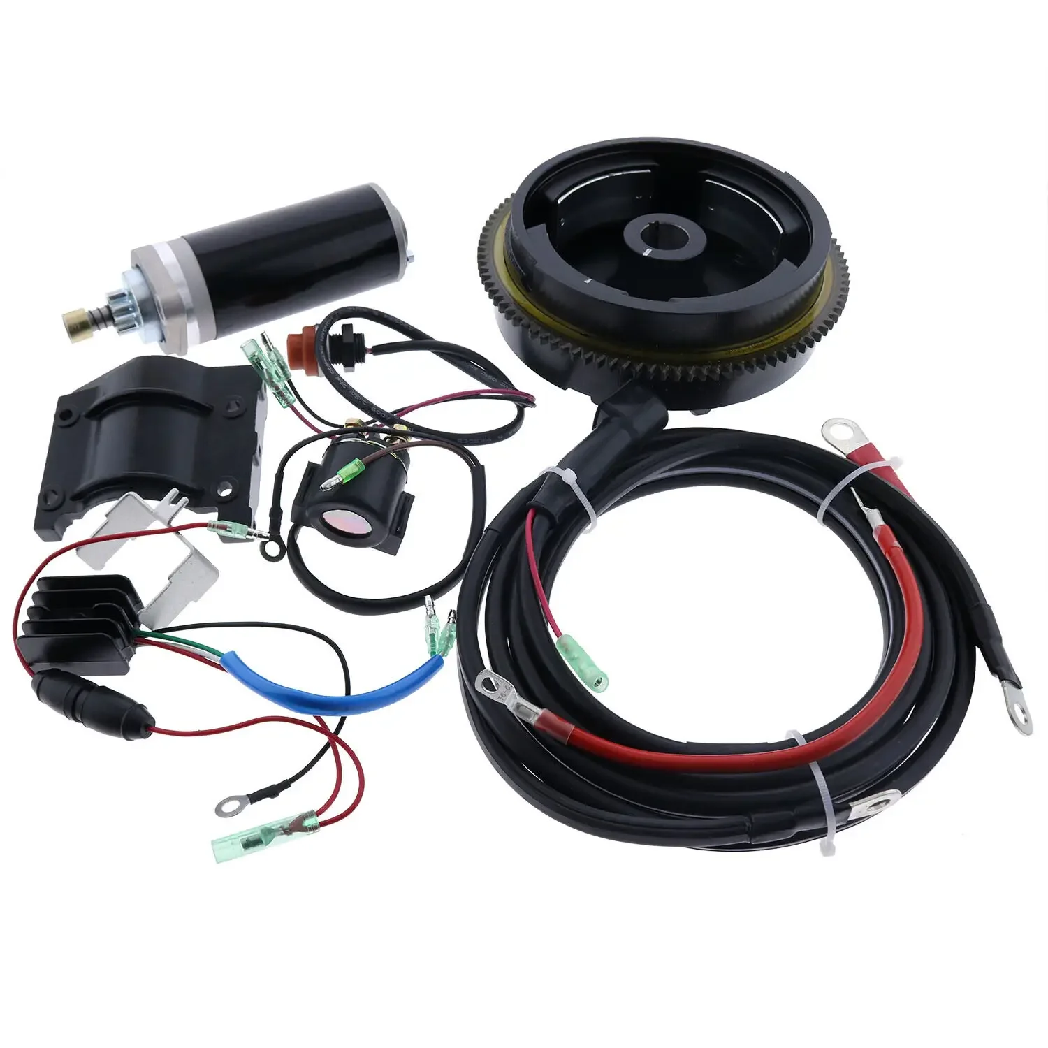 ELECTRIC-START-CONVERSION-KIT-For-Yamaha-Outboard-engine-2-Stroke-9-9HP ...