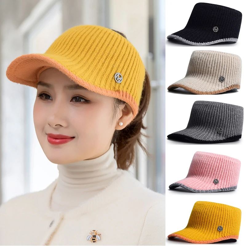 Gorros deportivos para mujer, gorro elástico para el sol, de punto ...