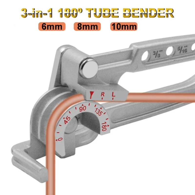 3 In 1 Copper Tubing Bender Hand Tool Combination Tube Bender 90 180 ...