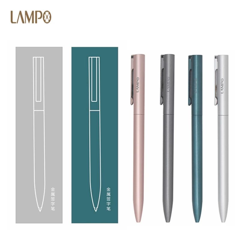 Xiaomi Lampo Metal Gel Pen Mijia Sign Pens 0.5mm Black Ink Rollerball ...