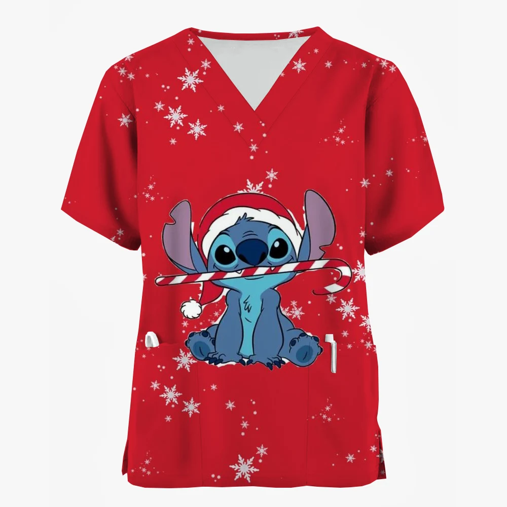 Disney-Camiseta-con-estampado-de-Stitch-para-enfermera-uniforme-m-dico ...