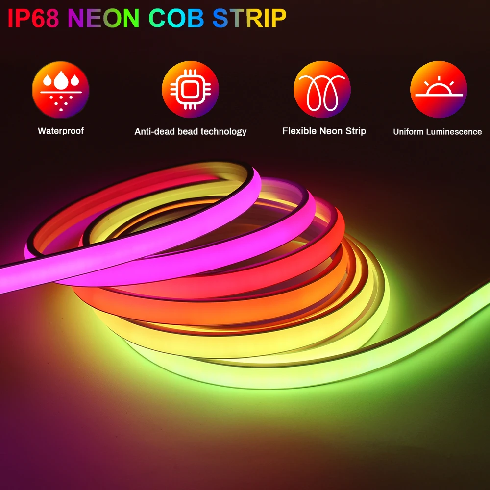 IP68-prova-d-gua-RGBIC-Neon-COB-LED-Strip-WS2811-Pixel-endere-vel-LED ...