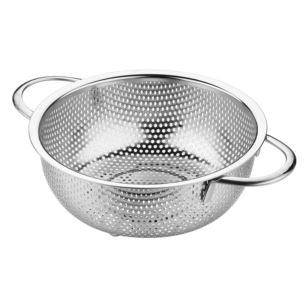Drain Colander Mesh Strainer Basket Washing Bowl Noodle Metal Food ...
