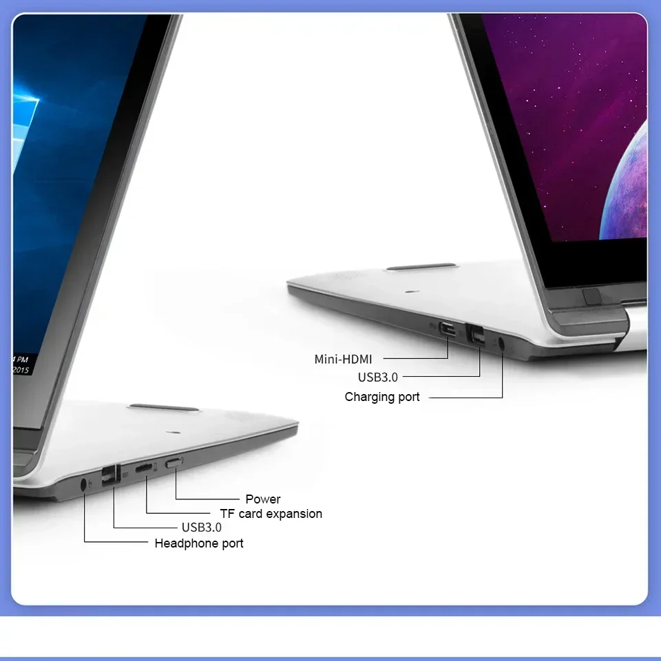 2 in 1 mini Laptop Computer Portable Touch Screen 11.6" Intel N4020 8GB ...