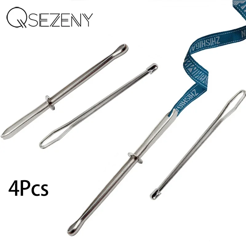 2-4pcs-Stainless-Steel-Cited-Clips-Elastic-Belt-Wearing-Rope-Weaving ...
