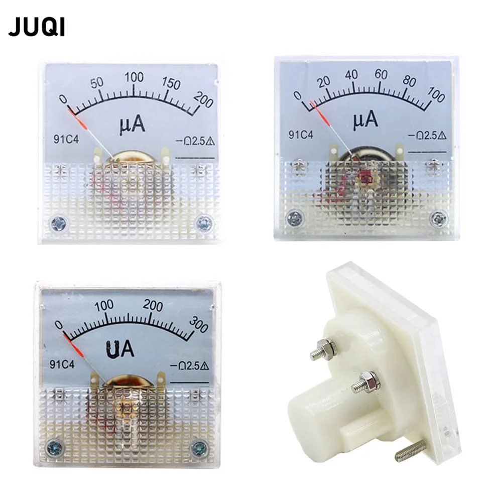 91C4-UA-DC-microammeter-50UA-100UA-200UA-300UA-500UA-Analog-Mechanics ...