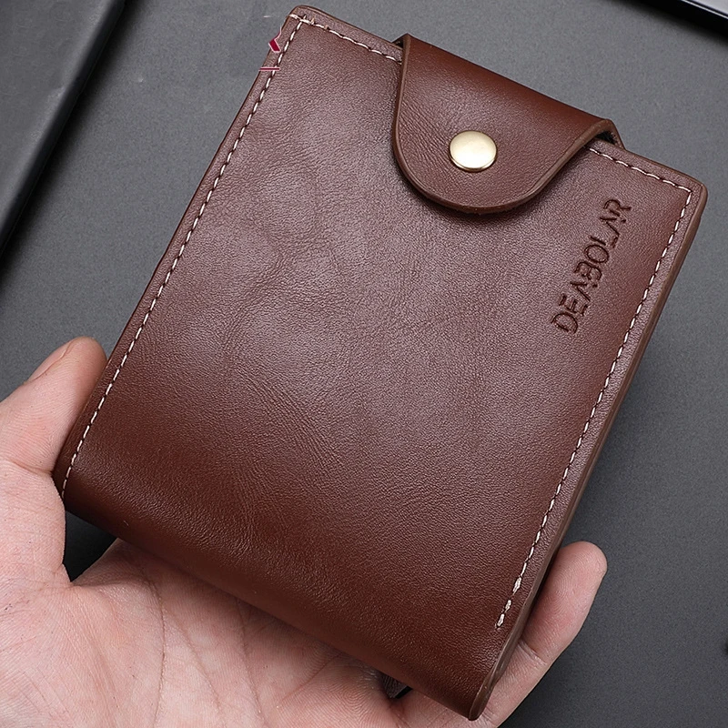 New-Men-Wallets-Leather-High-Quality-Zipper-Short-Desigh-Card-Holder ...