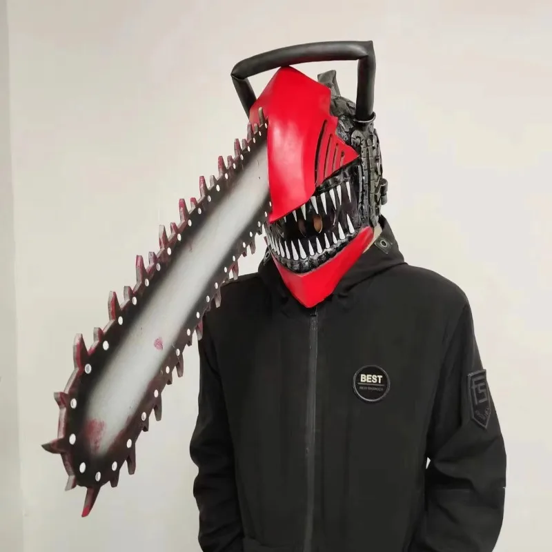 Chainsaw Head Cover Terrifying Latex Mask Halloween Electric Saw Masks ...