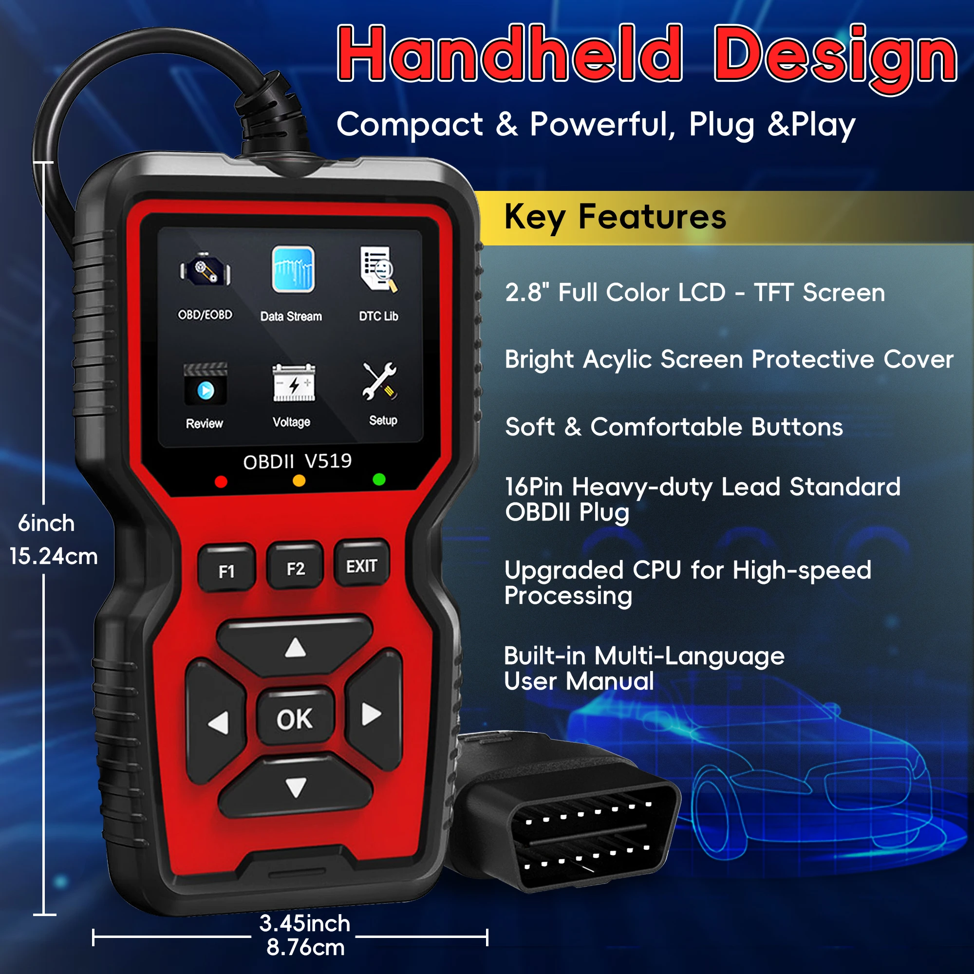 Enhanced OBD2 Scanner Diagnostic Tool – Geared Up Garage