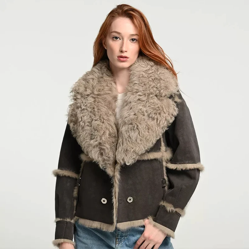 Winter-Women-Fur-Jackets-Real-Naturally-Rabbit-Fur-Lining-Sheepskin ...