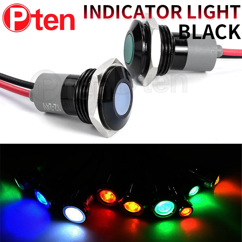 1PCS-6-8-10-12-16-19-22mm-Flat-Metal-LED-Warning-Indicator-Light-Signal ...