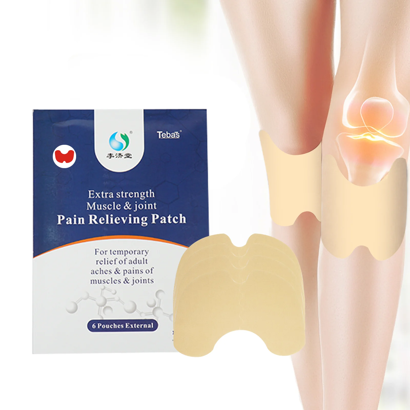 6pcs=1bag New Design Knee Plaster Leg Arthritis Muscle Joint Pain ...