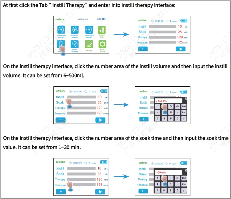 Medical device vacuum pump Instillation Negative Pressure Wound Therapy ...