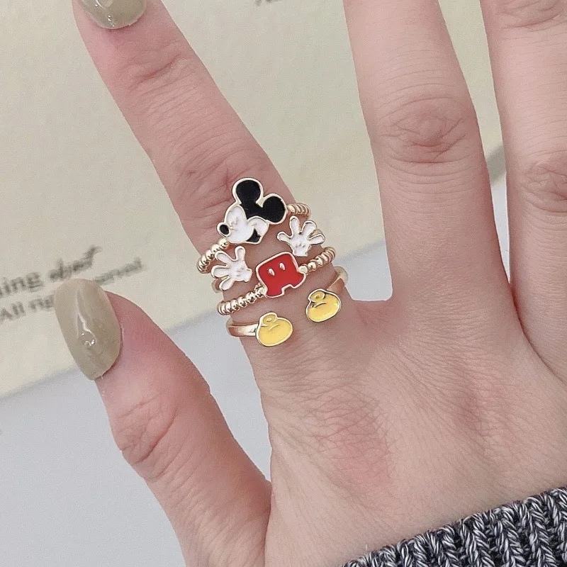 Disney Mickey Mouse Ring for Women Multi layer Mickey Open Rings Funny ...