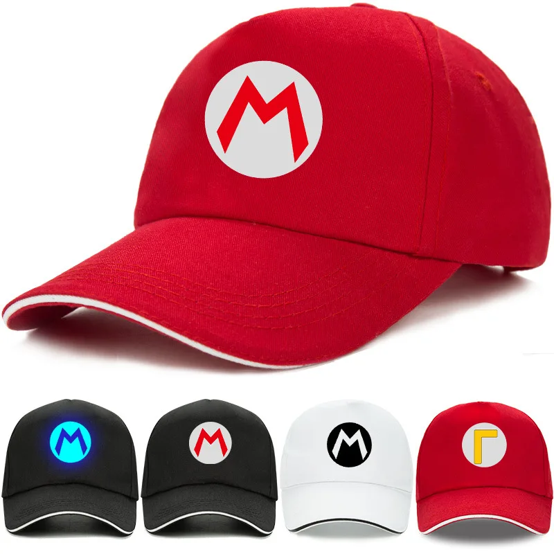Super Mario Bros Toys Cartoon Baseball Caps Games Mario Luigi Anime ...