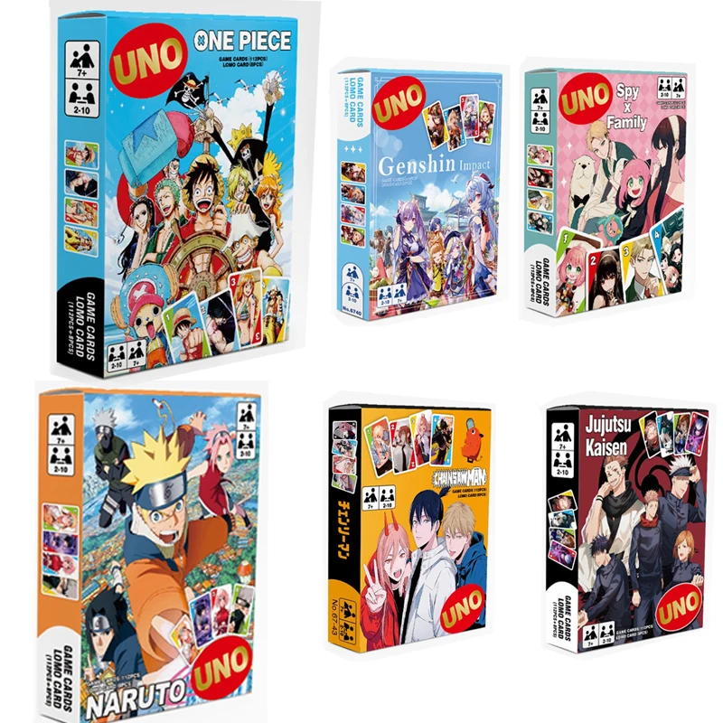 UNO-One-Piece-NARUTO-Spell-Battle-chainsavman-juego-de-cartas-para ...