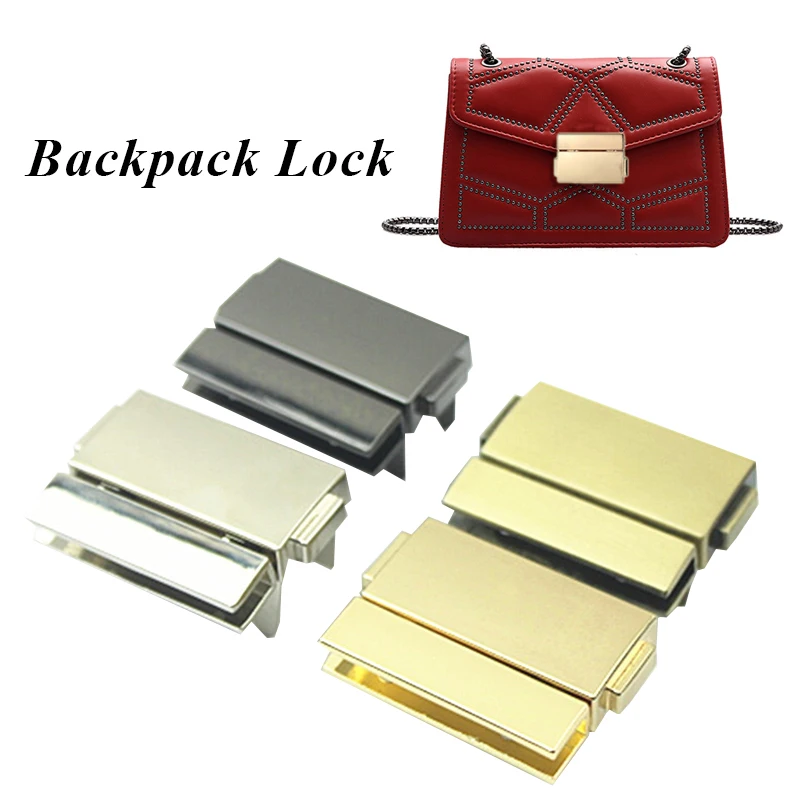Metal Press Push Lock Bag Briefcase | Diy Bags Closure Accessories ...