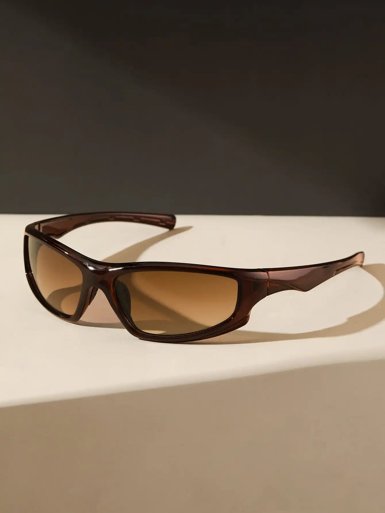 1PC-Unisex-Plastic-Geometric-Frame-Windproof-Wrap-Around-Sunglasses-For ...