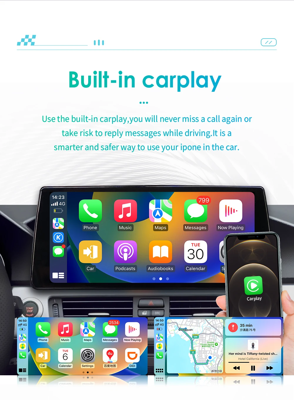 Автомагнитола на Android для BMW 3, E90, E91, E92, E93, 2005, 2006 ...