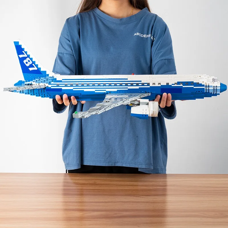 Technical-1353Pcs-MOC-Bricks-Airplane-Boeing-787-Passenger-Plane-Model ...
