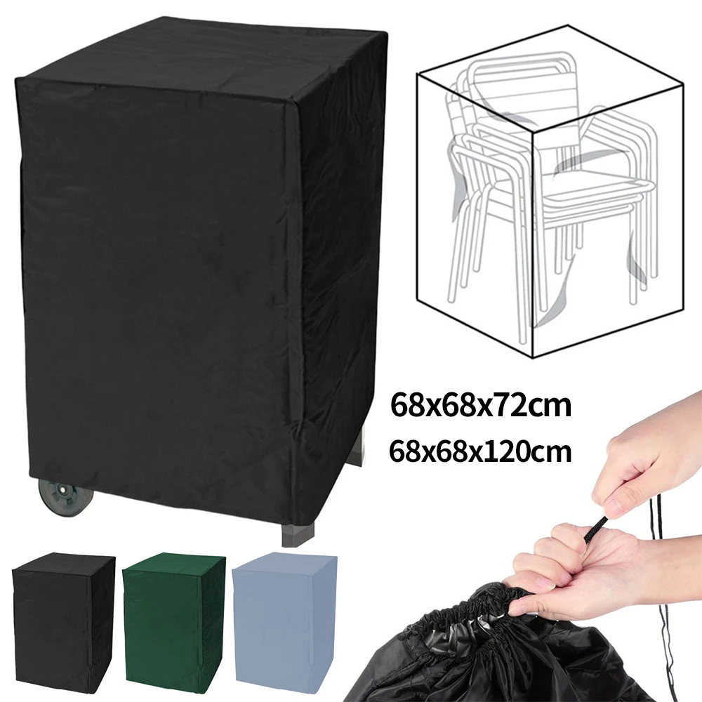 Stacked Chair Dust Cover Storage Bag Outdoor Garden Furniture Protector ...
