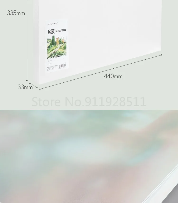 A4 blanc - Classeur ouvert portable transparent pour étudiants, Sac de rangement pour papier de ...