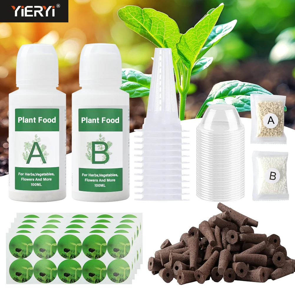 128PCS/Box General Soil Hydroponic Supplies Growing Pods Kit Sponges AB ...
