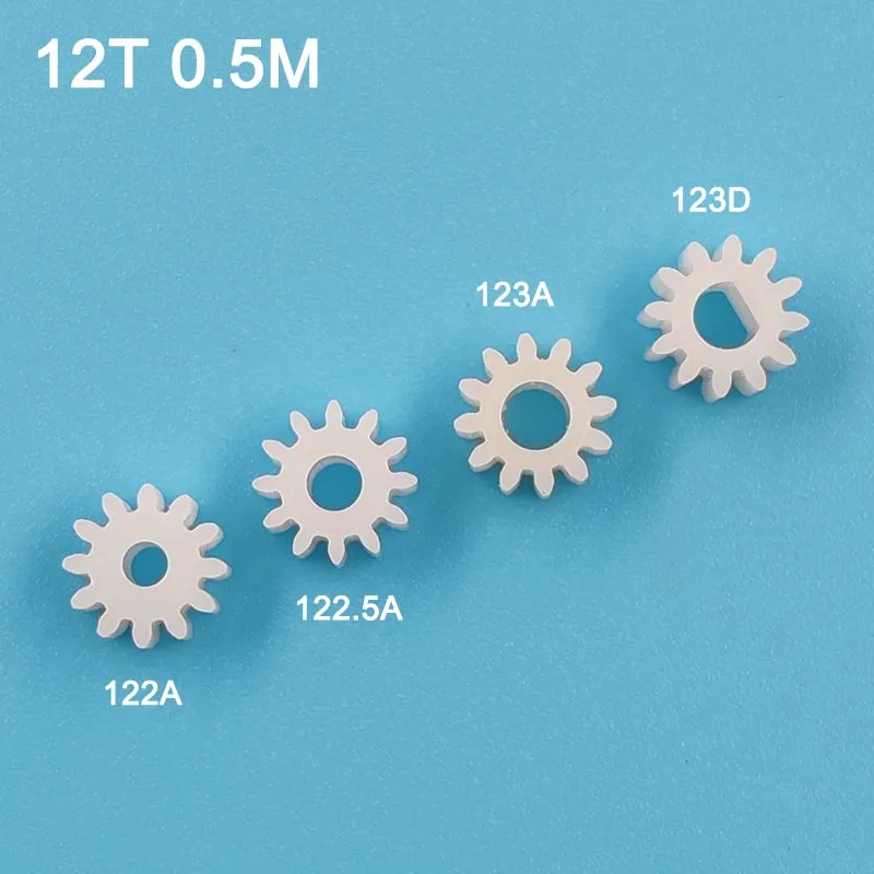12 Teeth Gear 0.5M OD7mm 12T POM Plastic Pinion 122A 123A 122.5A 123AD ...