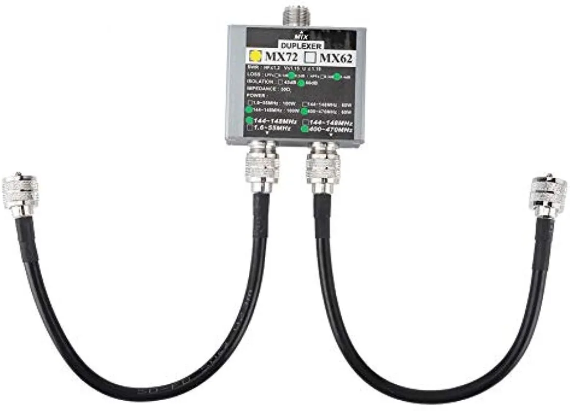 Portable UHF+VHF Duplexer,MX72 VHF+UHF Duplexer 144-148MHz/ 400-470MHz ...