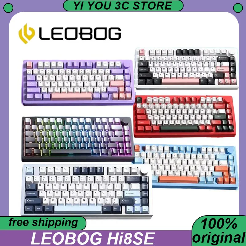 New-LEOBOG-Hi8SE-Mechanical-Keyboard-Wireless-Tri-mode-Gaming-Keyboard-Bluetooth-CNC-Aluminum ...