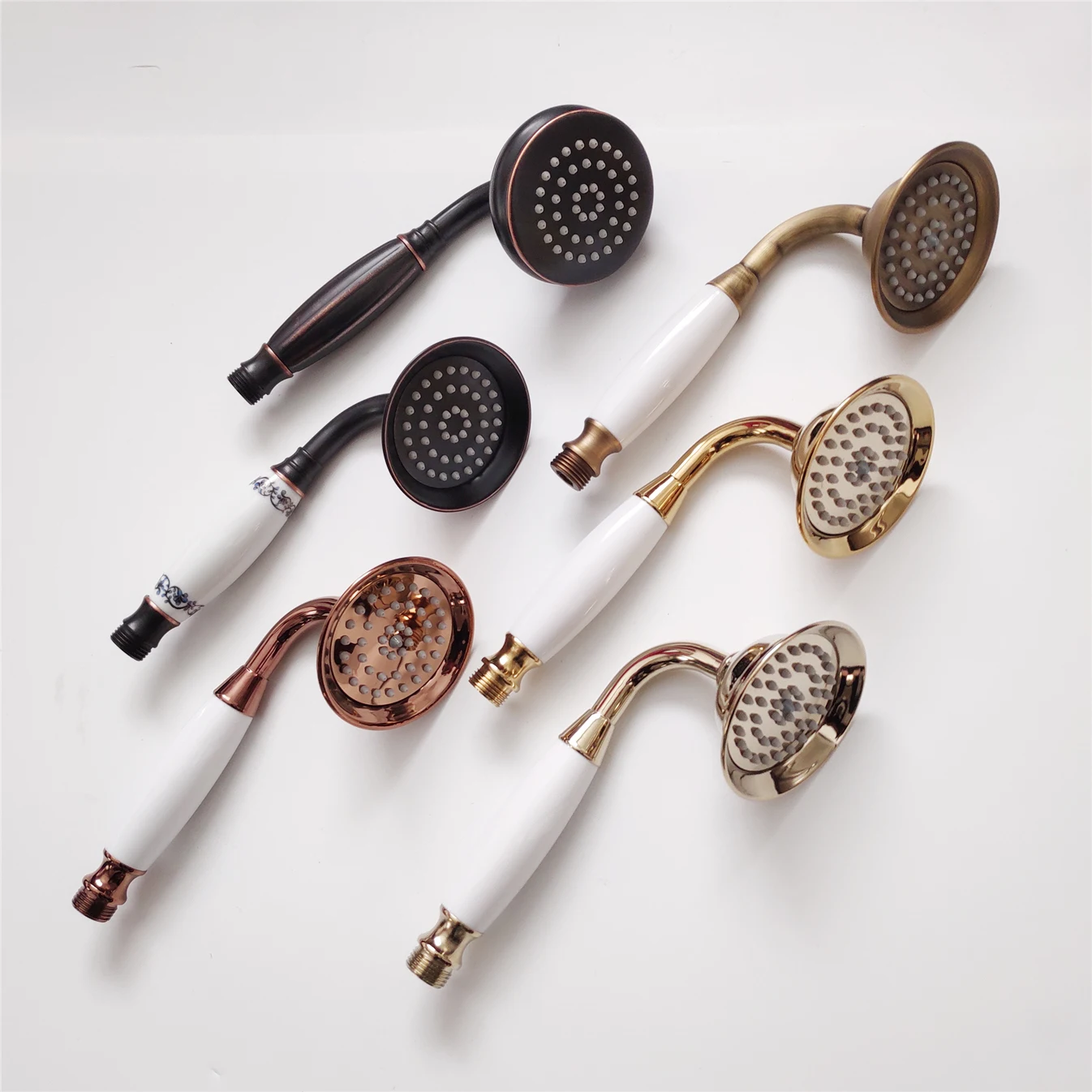 Chrome/antique Brass/black Bronze Golden Brass Ceramic Handle Shower ...