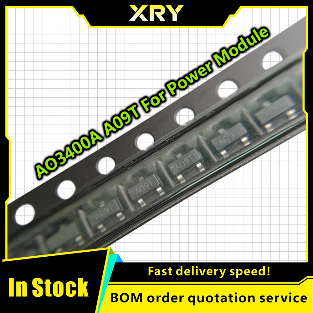 XRY 50-100 Uds AO3400 /AO3400A /3400 A09T SOT-23 SMD Transistor de ...
