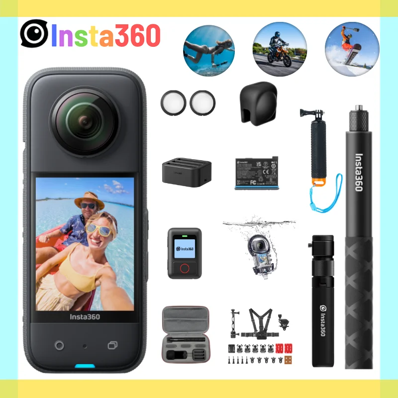 Insta360 X3 2022 New Launch Pocket Size Sports Action Camera HDR 5.7K 360 72MP 2.29'' Touch ...
